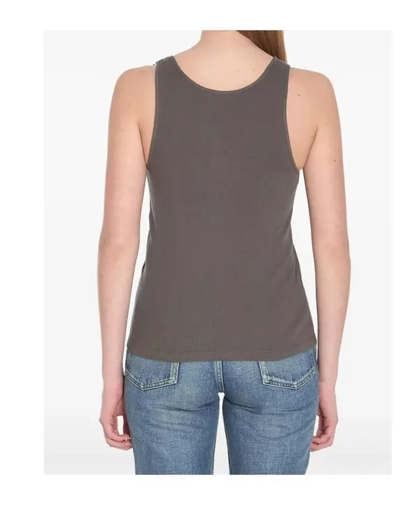 Saint Laurent Cassandre Ribbed Tank Top