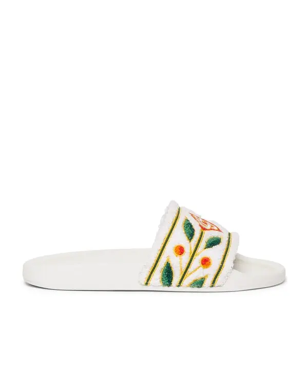 Casablanca Laurel Slides - White
