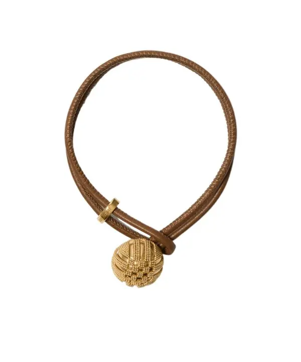 Burberry Leather Check Granulation Bracelet