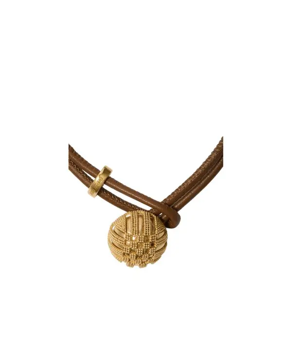 Burberry Leather Check Granulation Bracelet