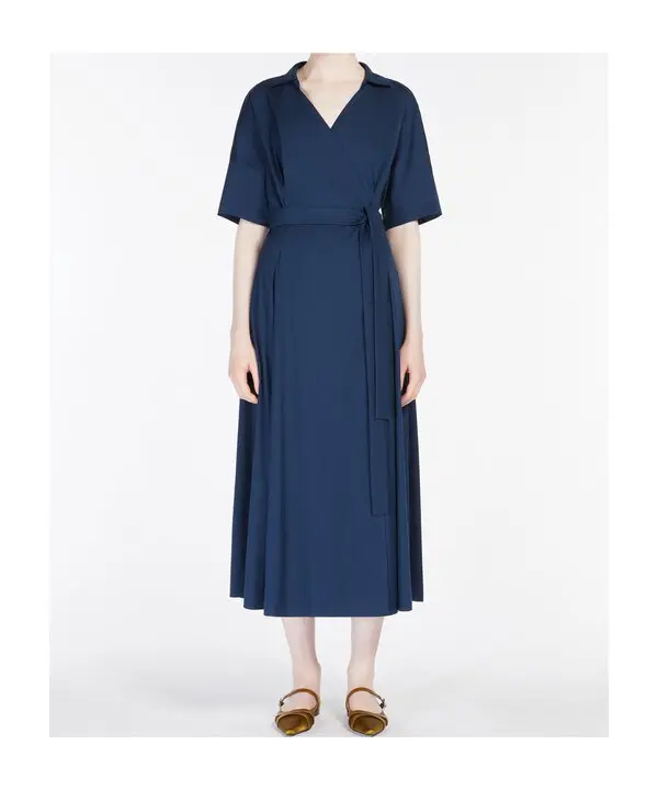 Max Mara Sarah V-neck Pleated Dress