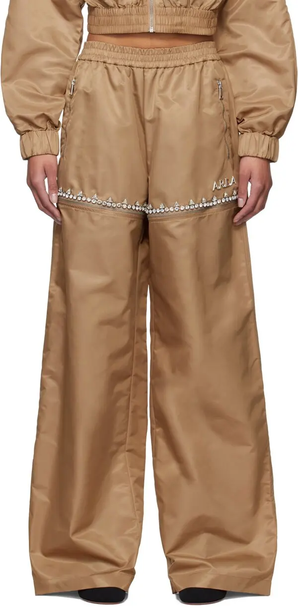 AREA Crystal Slit Track Pants