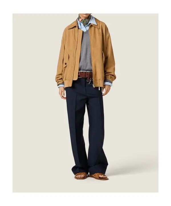 Miu Miu Suede Jacket - Caramel Color