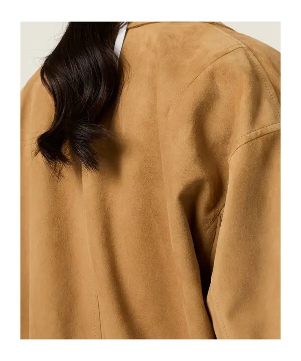 Miu Miu Suede Jacket - Caramel Color