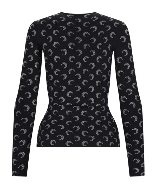 MARINE SERRE Moon Printed Crewneck T-shirt - Black
