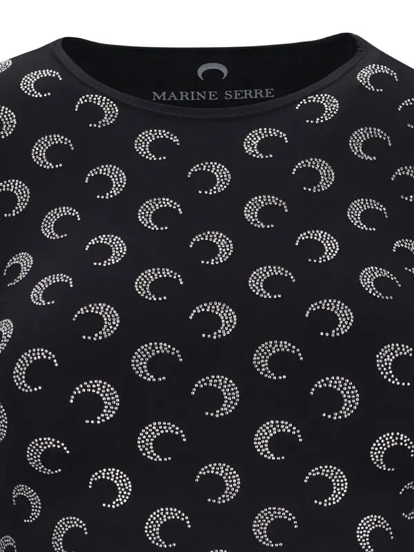 MARINE SERRE Moon Printed Crewneck T-shirt - Black