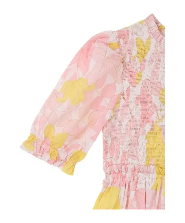 Zimmermann Bubble Sleeve Floral Print Dress