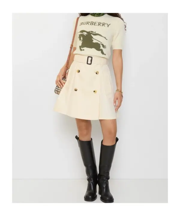 Burberry Gabardine Trench Mini Skirt