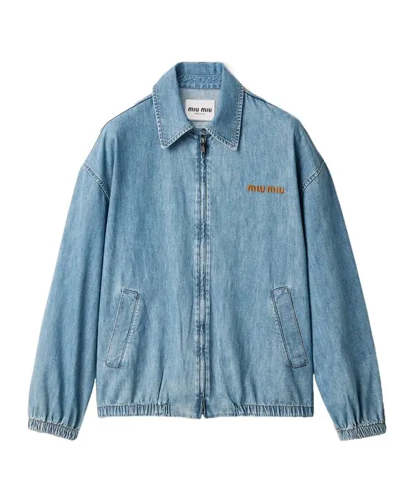 Miu Miu Chambray Blouson Jacket