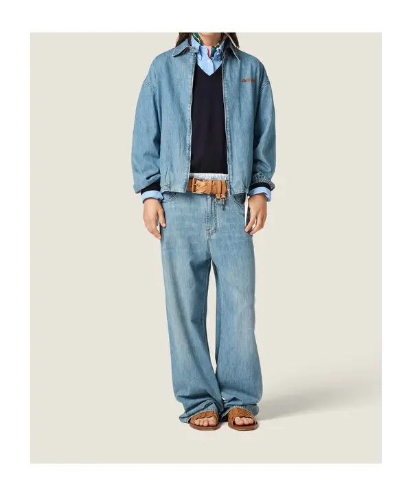 Miu Miu Chambray Blouson Jacket
