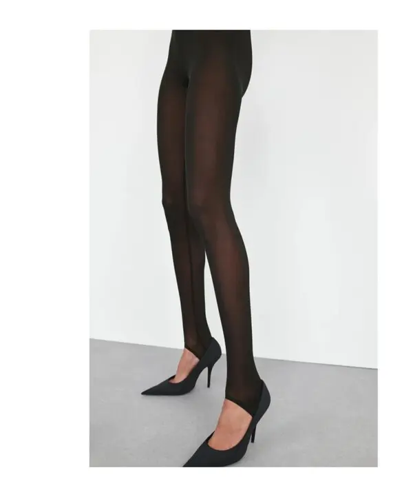 Wardrobe.NYC Sheer Tights With Riding Breeches Style Legs