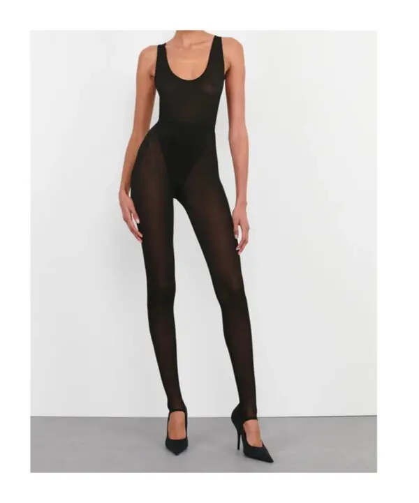 Wardrobe.NYC Sheer Tights With Riding Breeches Style Legs