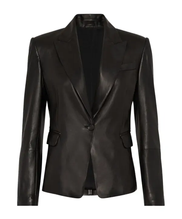 Brunello Cucinelli Single-breasted Leather Blazer