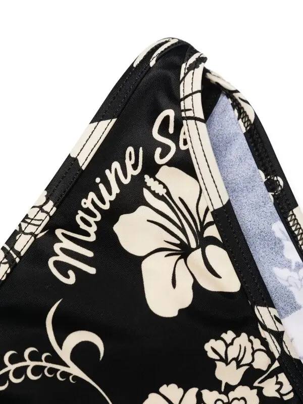 MARINE SERRE Floral Print Active Jersey Bikini