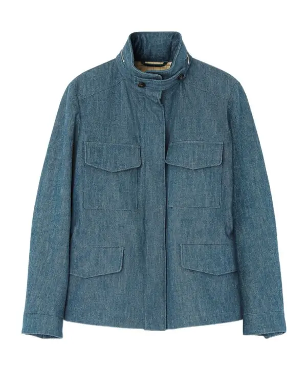 Loro Piana Long-sleeved Jacket With Stand Collar And Drawstring Waist