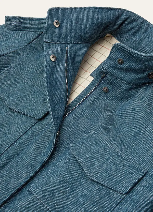 Loro Piana Long-sleeved Jacket With Stand Collar And Drawstring Waist