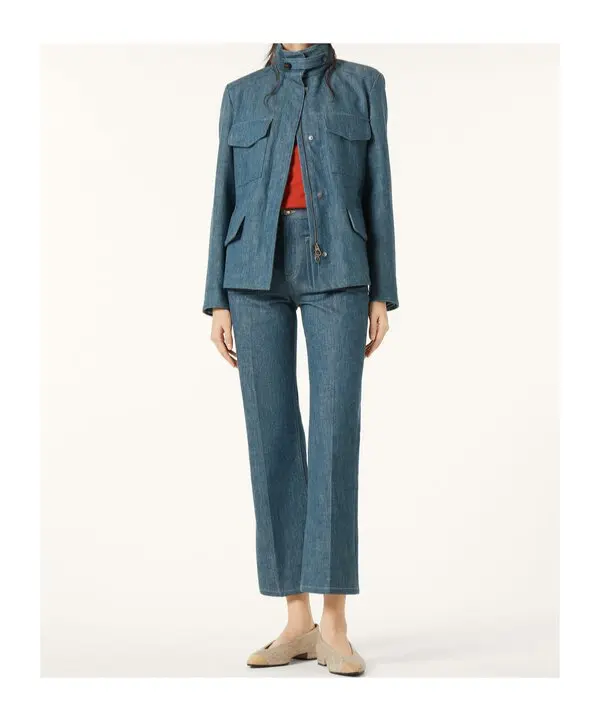 Loro Piana Long-sleeved Jacket With Stand Collar And Drawstring Waist