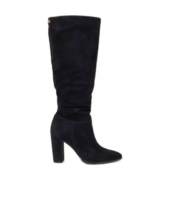 Ralph Lauren Artisan Knee-high Suede Boots - Black