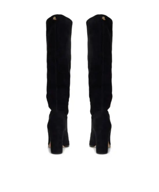 Ralph Lauren Artisan Knee-high Suede Boots - Black