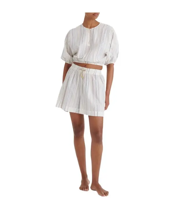 ERES Neda Striped Relaxed Fit Shorts