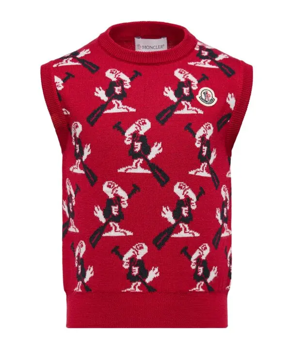 Moncler Duck Jacquard Wool Vest