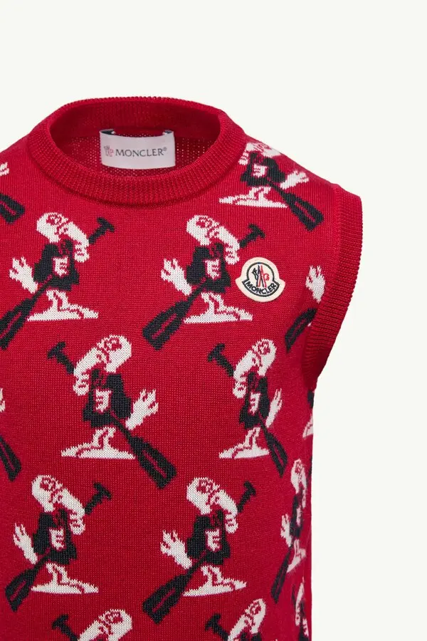 Moncler Duck Jacquard Wool Vest
