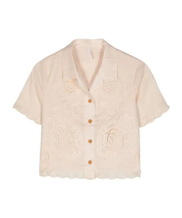 Zimmermann Guipure-lace Cotton Blouse