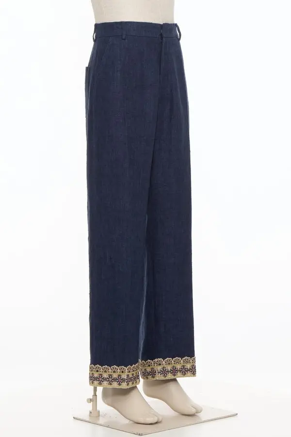 Valentino Garavani Floral Detailed Straight Leg Trousers