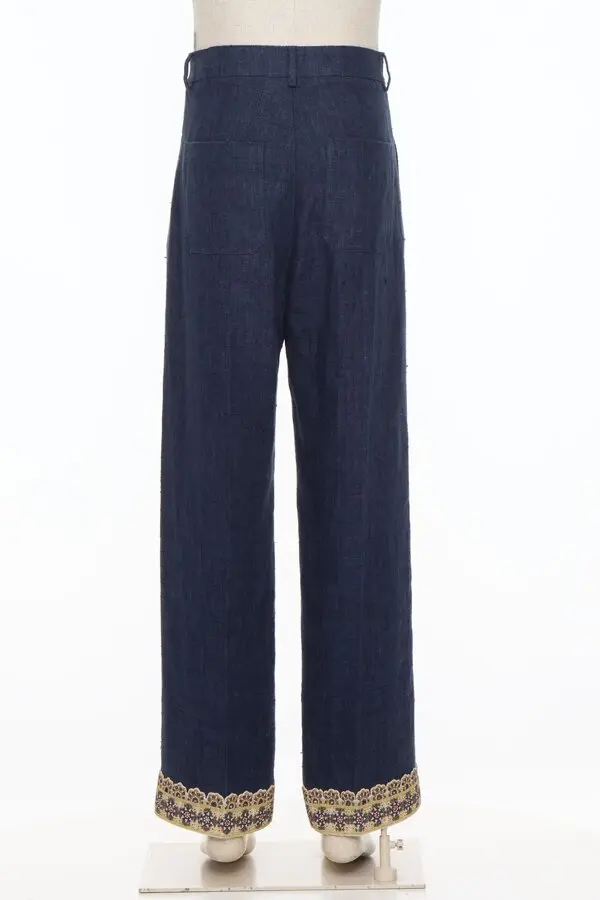 Valentino Garavani Floral Detailed Straight Leg Trousers