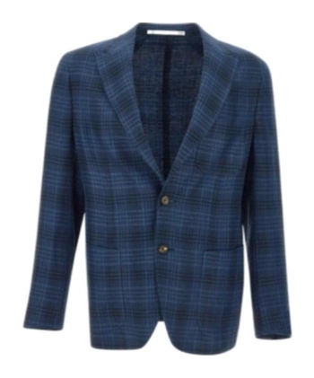 Eleventy Plaid Blazer Jacket
