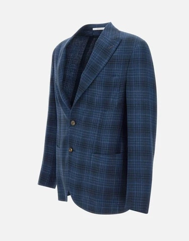 Eleventy Plaid Blazer Jacket