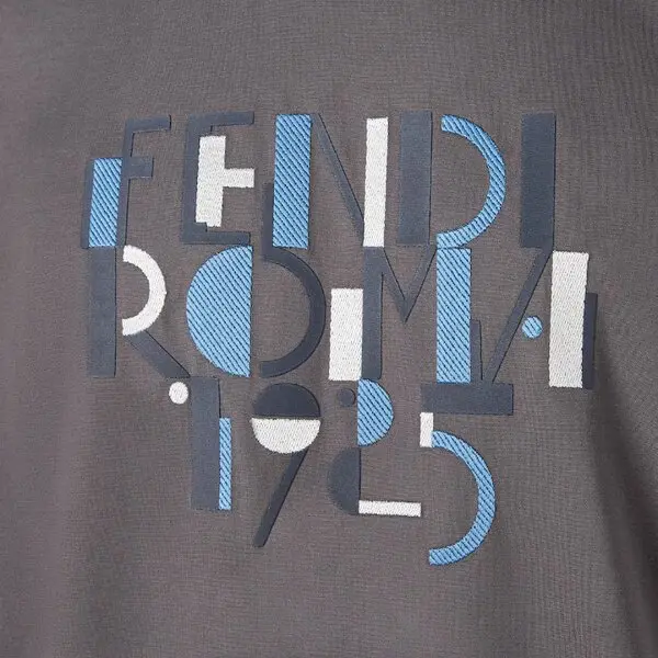 Fendi Gray Cotton T-shirt