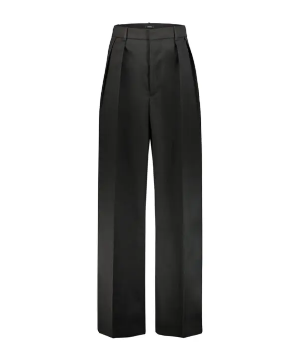Wardrobe.NYC Low Rise Tuxedo Trousers - Black
