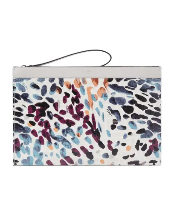 Fendi Ff Medium Flat Wallet - White