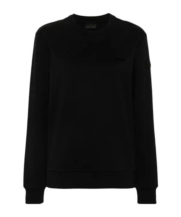 Moncler Long-sleeved Round Neck Sweater - Black