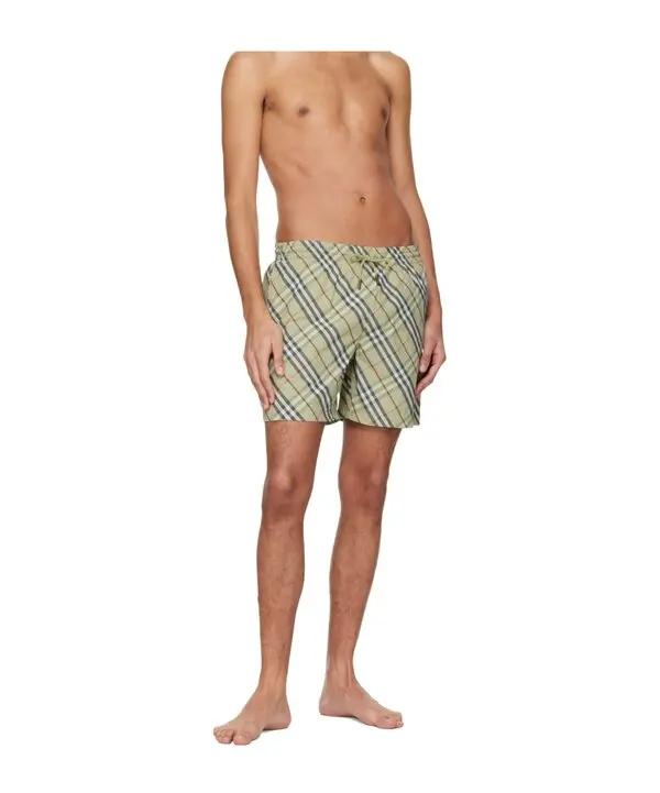 Burberry Green Check Swim Shorts