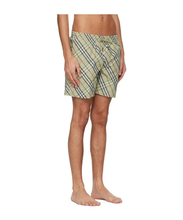 Burberry Green Check Swim Shorts