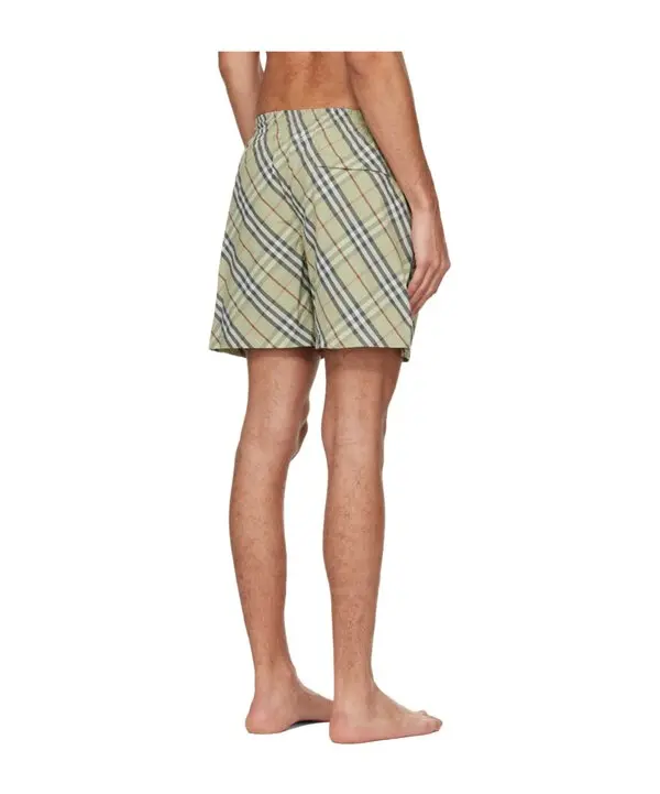 Burberry Green Check Swim Shorts