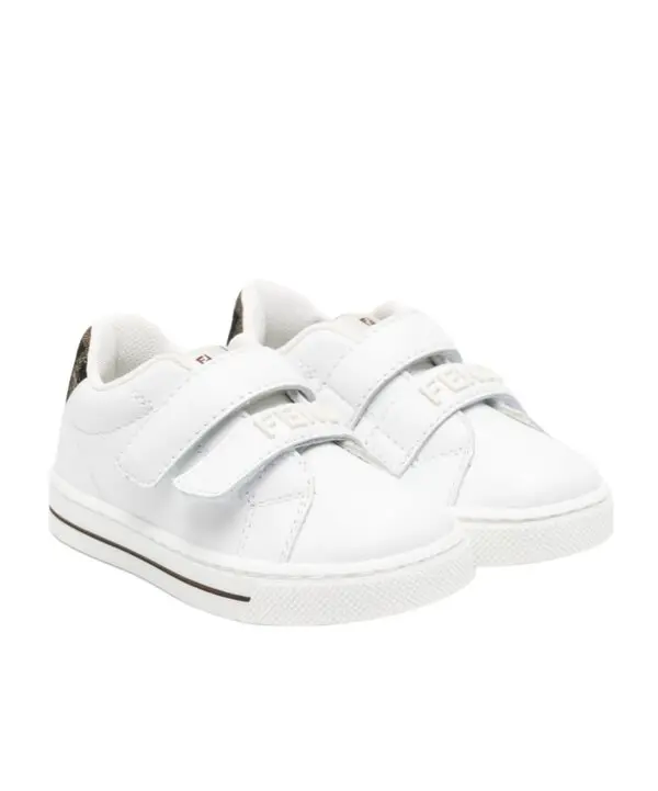 Fendi Leather Sneakers With Velcro Closure
