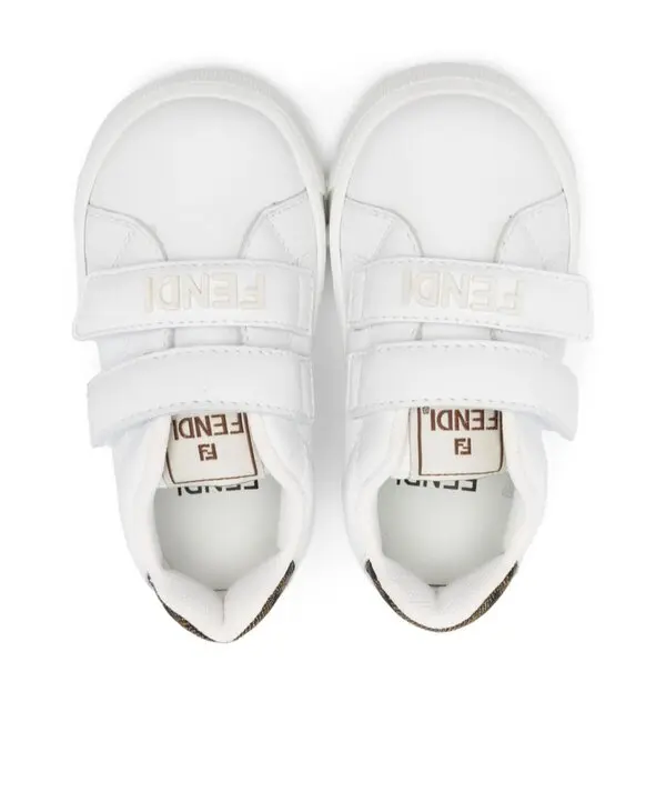 Fendi Leather Sneakers With Velcro Closure