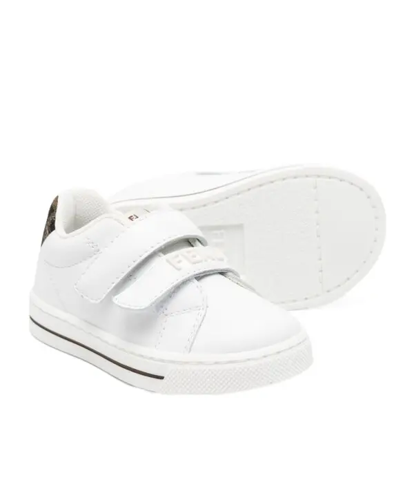 Fendi Leather Sneakers With Velcro Closure