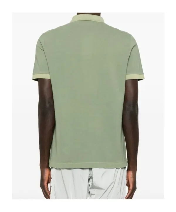 Stone Island Compass-patch Buttoned Polo Shirt