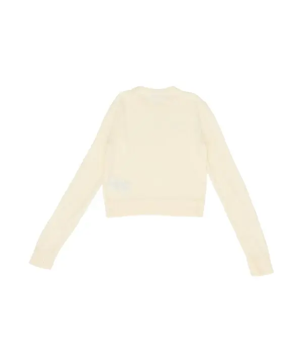 JIL SANDER Logo Embroidered Cropped Jumper