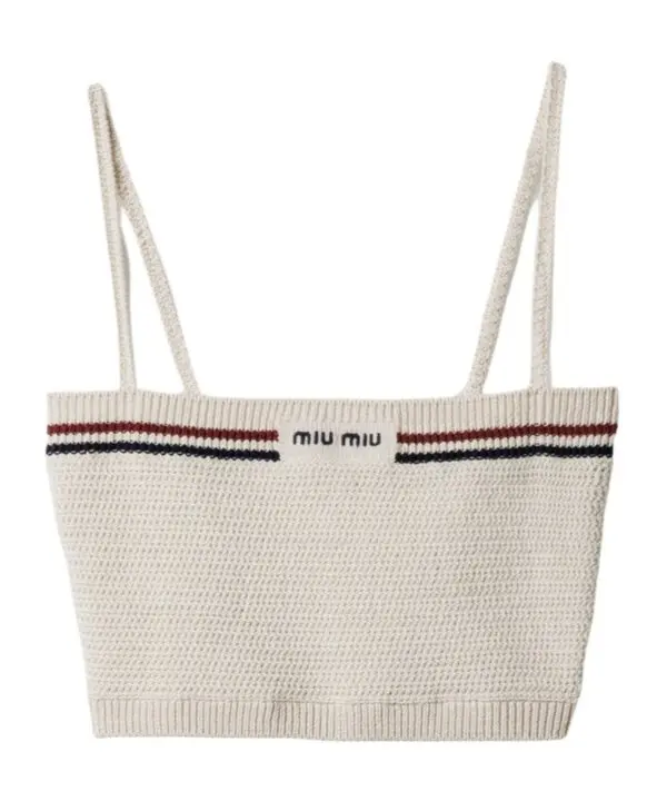 Miu Miu Cropped Knit Top