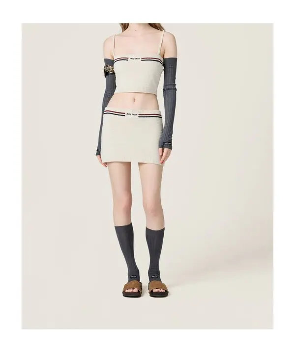 Miu Miu Cropped Knit Top