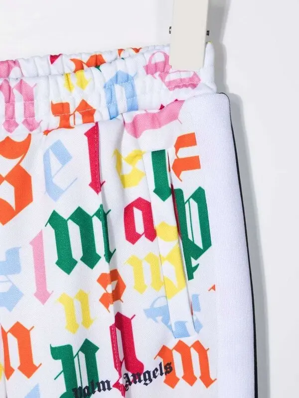 Palm Angels Graphic Print Flared Track Trousers