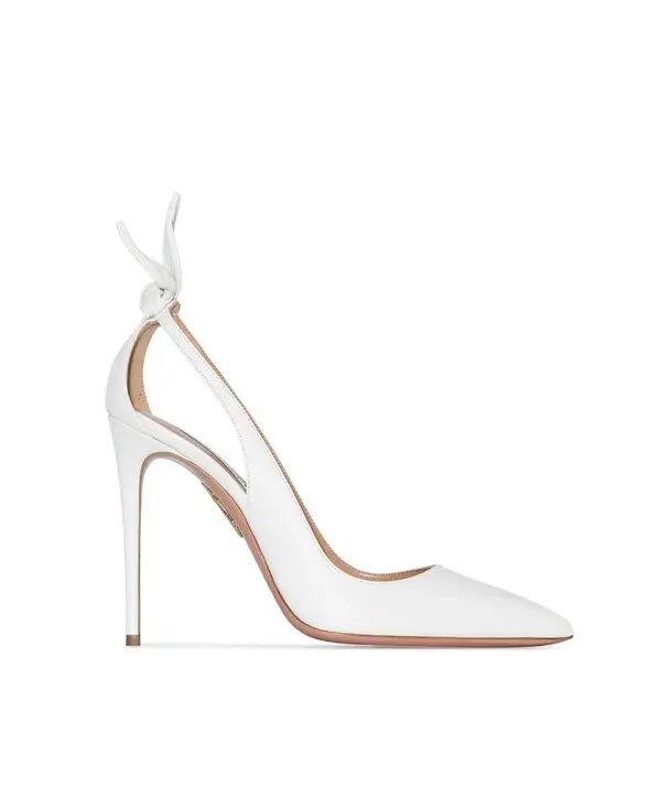 AQUAZZURA Bow Tie Cutout Heeled Pumps