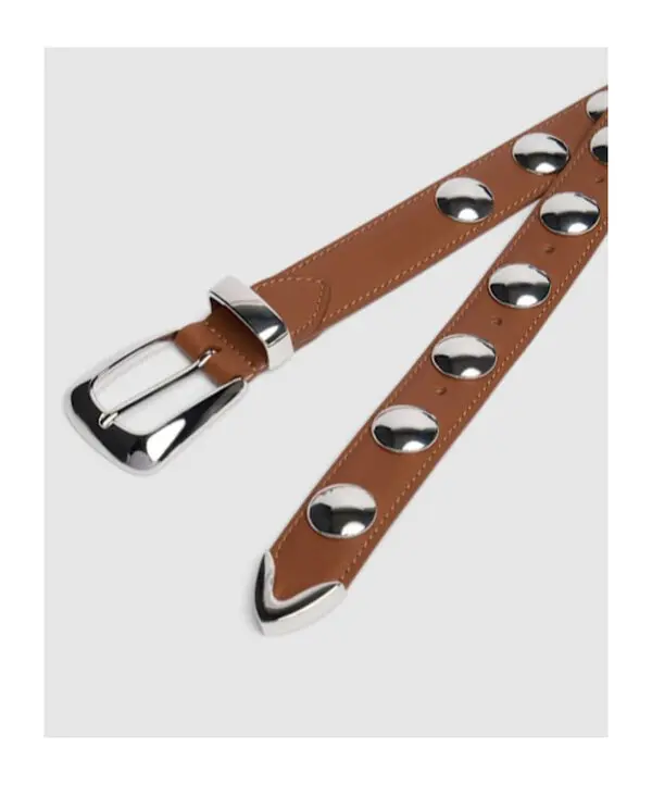 Khaite Benny Studded Leather Belt