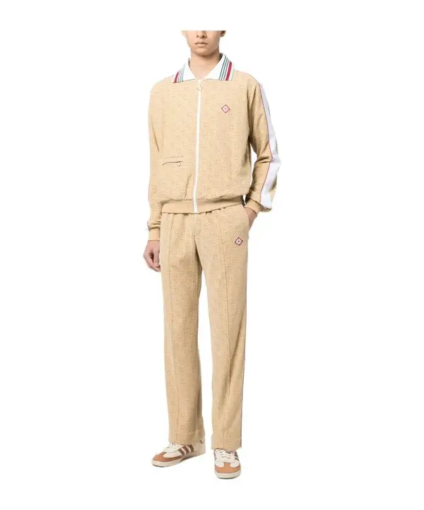 Casablanca Monogram-jacquard Velour Track Pants
