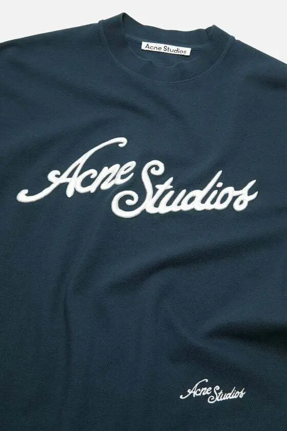 Acne Studios Logo Embroidered Crewneck T-shirt
